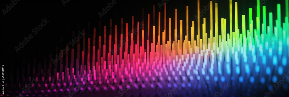 Visulaization concept. Visualizing data or trends by value colors ...