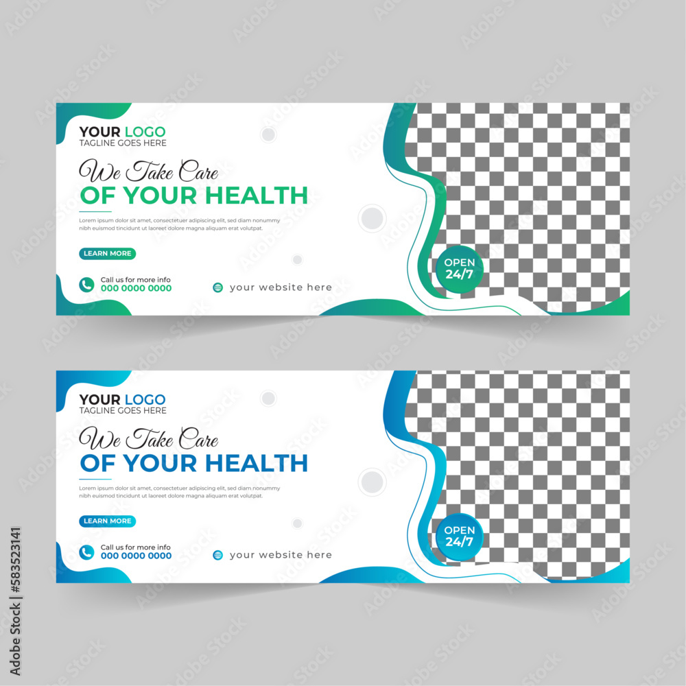 Medical healthcare Facebook covers photos for social media, promotion ...