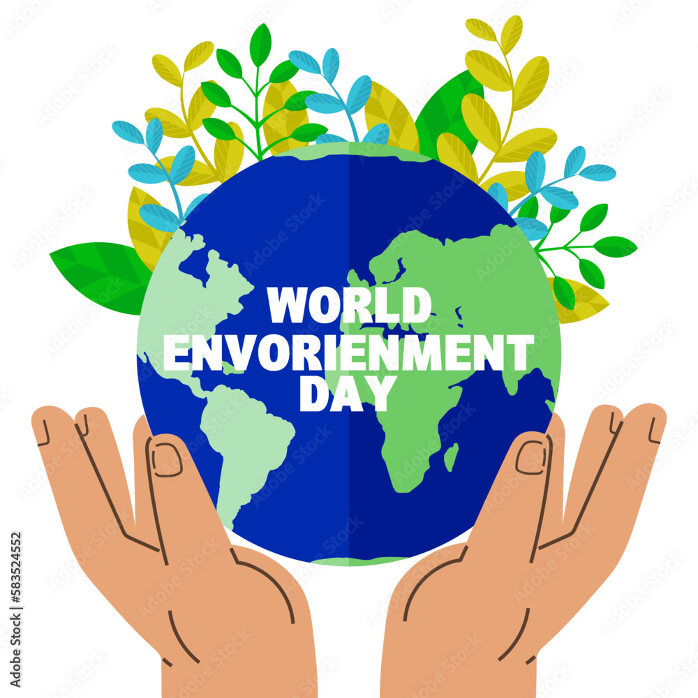 World Envorienment Day Save Planet Hands Holding Globe Earth Earth