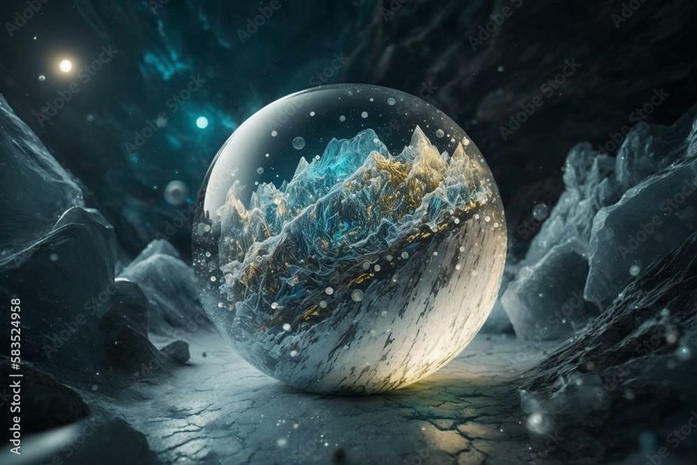 Generative AI renders stunning ice exoplanet inspired by NASA elements ...