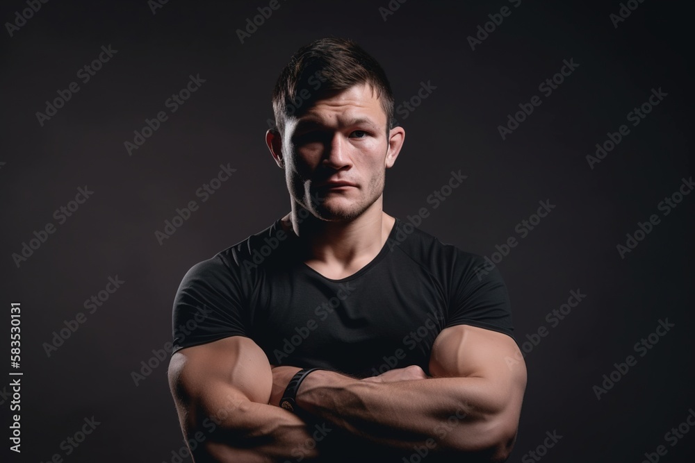 Bodybuilder MMA boxe martial art crossfit fighter male gym sports coach ...