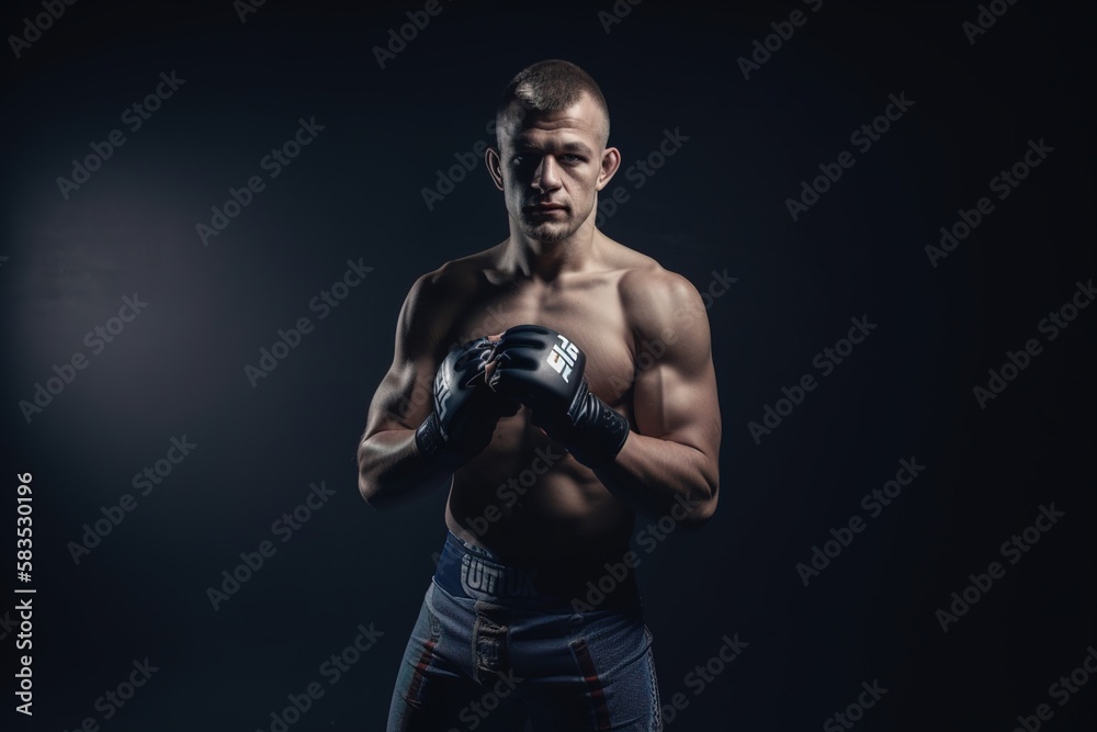 Bodybuilder MMA boxe martial art crossfit fighter male gym sports coach ...