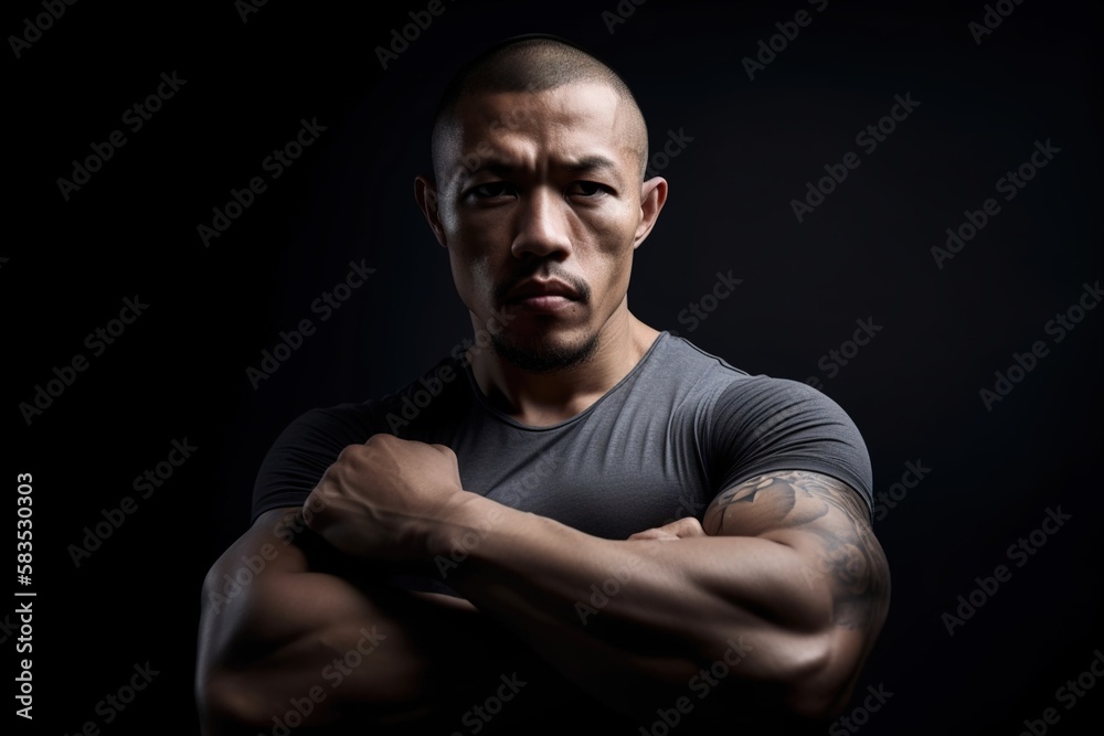 Bodybuilder MMA boxe martial art crossfit fighter male gym sports coach ...