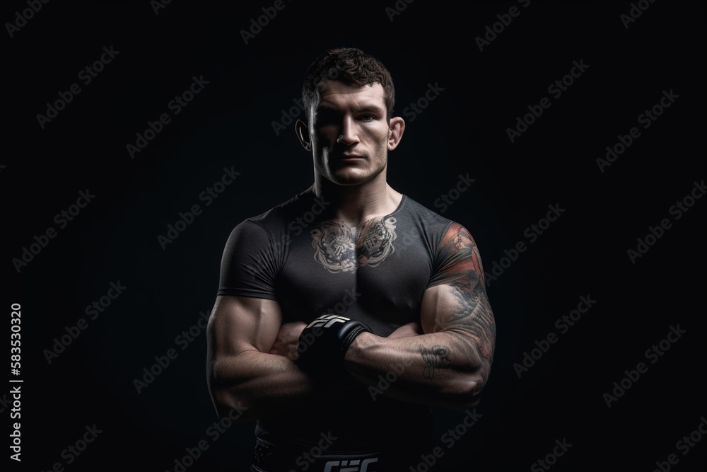 Bodybuilder MMA boxe martial art crossfit fighter male gym sports coach ...