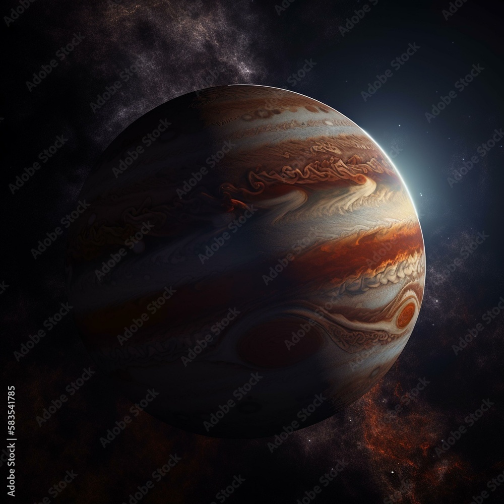 planet Jupiter instead of the Sun, view from planet Earth ar 3:2 ...