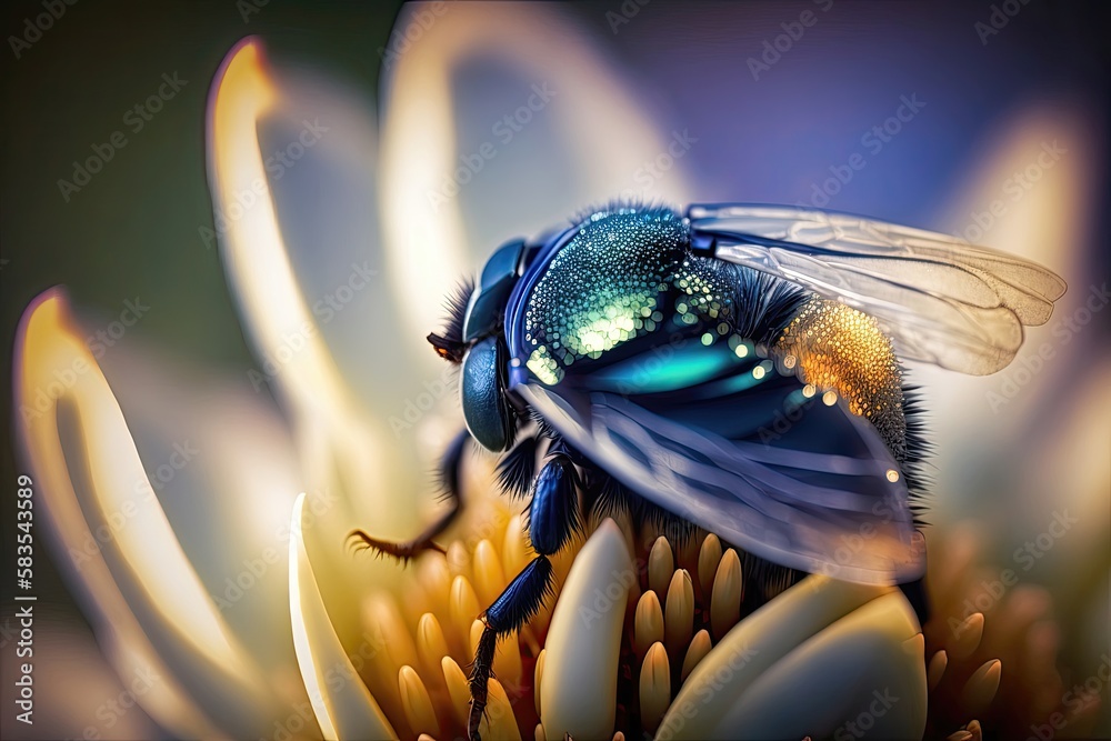 Close-up of intricate insect legs clinging to a bright pink flower in a ...