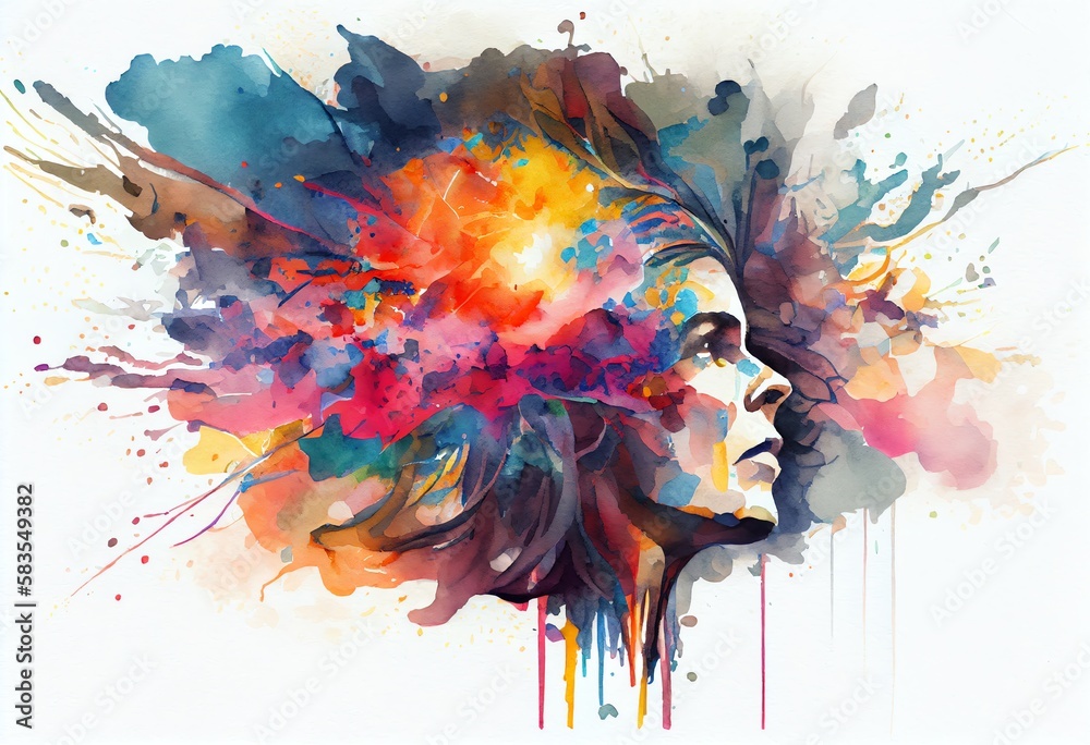 Watercolor Illustration of a Illustration Of Annual Collective Mind ...