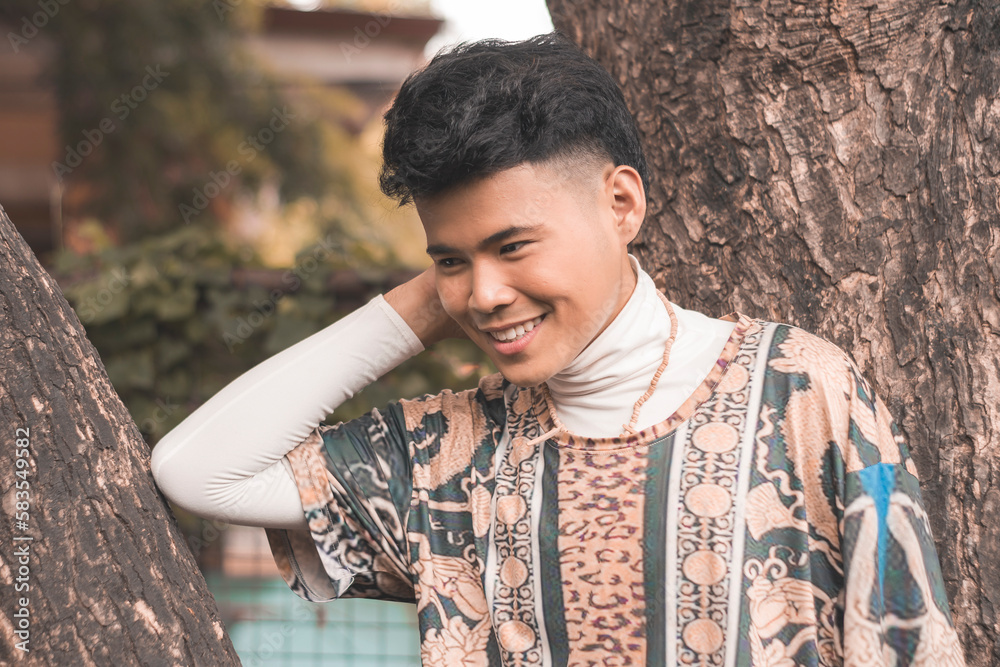 Foto de A handsome young Filipino man wearing an ethnic tribal inspired ...