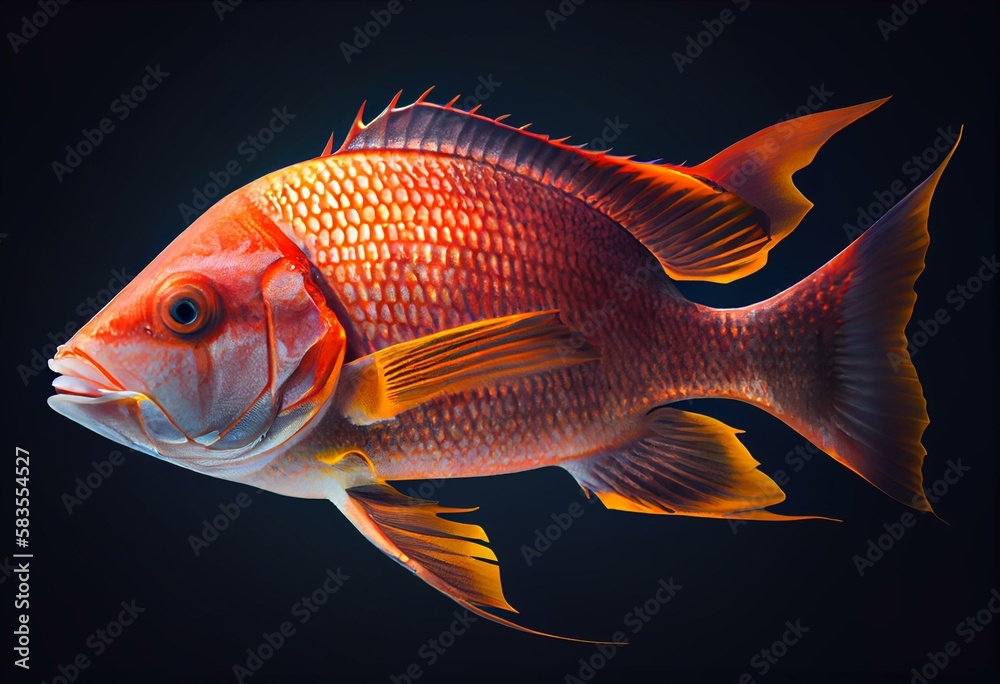 Illustration of snapper fish seafood in PNG format. Generative AI Stock ...