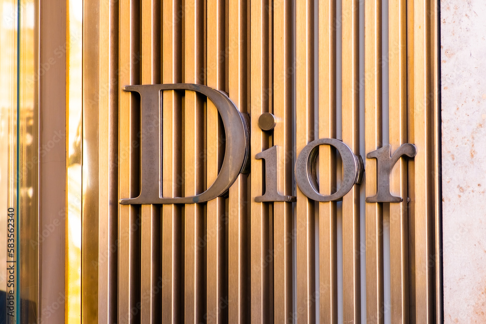 Dior fashion store in Rome. Famous luxury boutique worldwide. Fashion ...