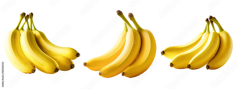 set of bananas on a transparent background, PNG file Stock Illustration ...