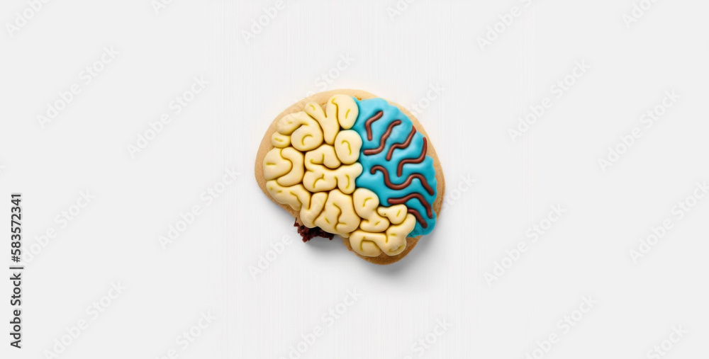brain cookies white background hd wallpaper Stock Illustration | Adobe ...