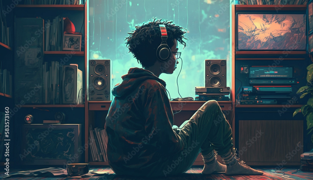 Boy Listening Music Wallpaper