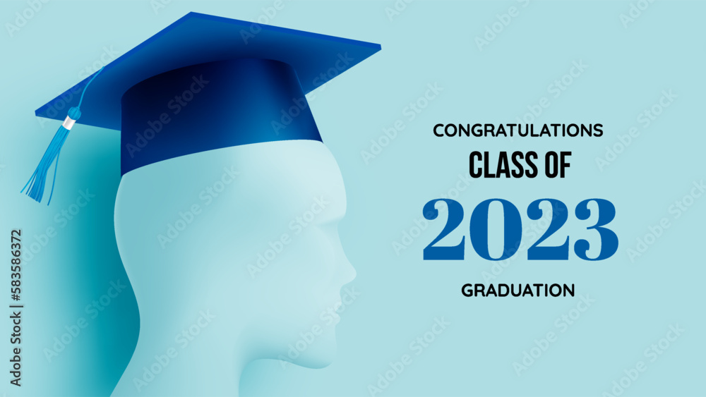 Graduation hat background for education poster Stock Vector | Adobe Stock