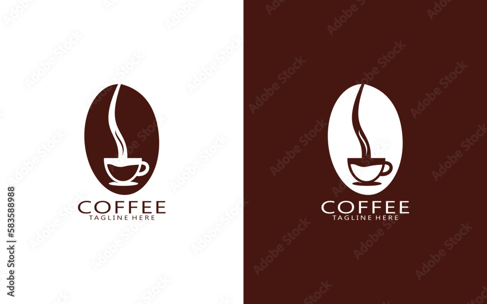 Coffee logo design template, Vector coffee logo for coffee shop and and ...
