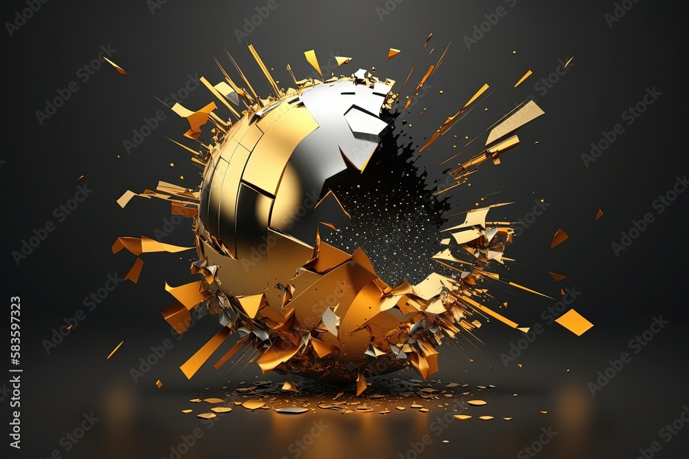 A golden discus thrower, also known as a discobolus, in mid-throw. The ...