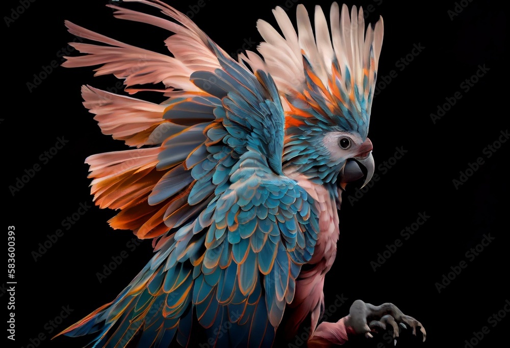 Artistic depiction of a colorful cockatoo available for download ...