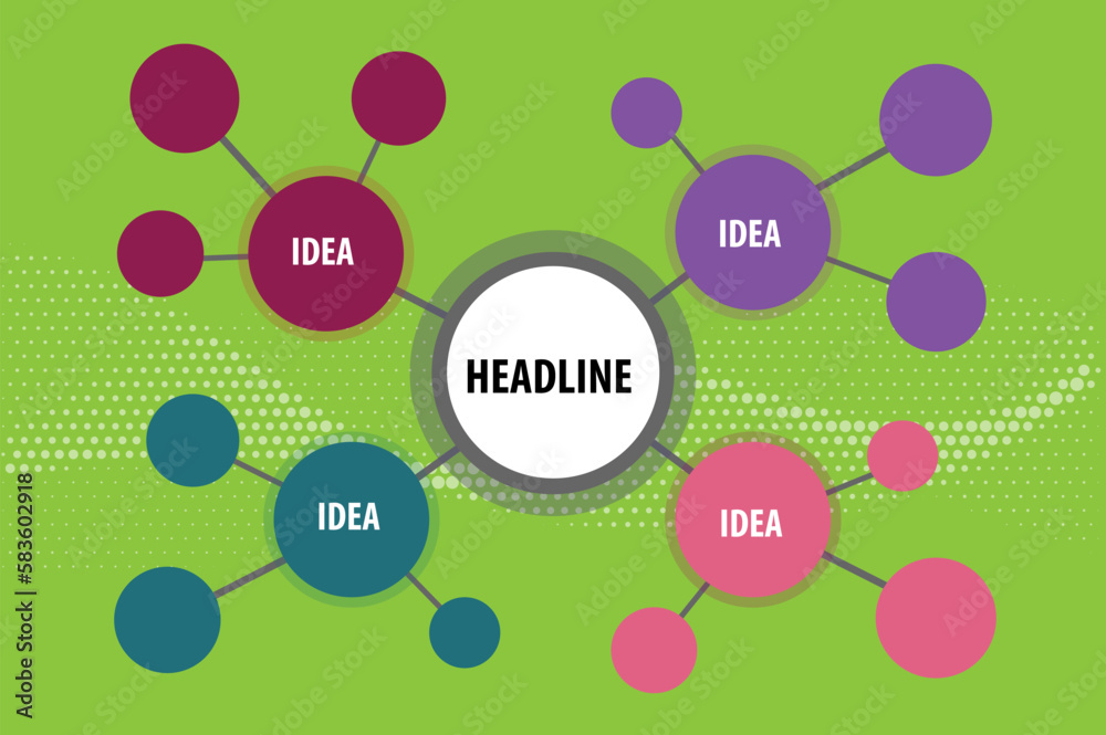 Infographic Mind Map Vector Stock Vector | Adobe Stock