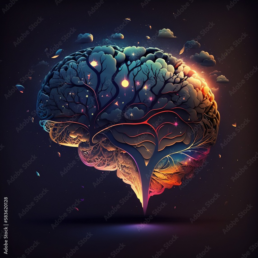 AI Artificial intelligence digital brain animation. Neural Network. Big Data Deep Learning ...