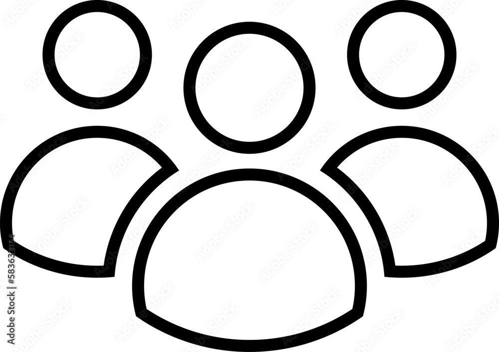 People vector icon. Group of people symbol illustration. User profile ...
