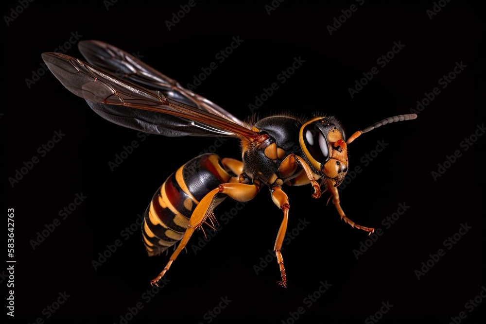 Asian Giant Hornet or Murder Hornet Flying Stock Photo | Adobe Stock