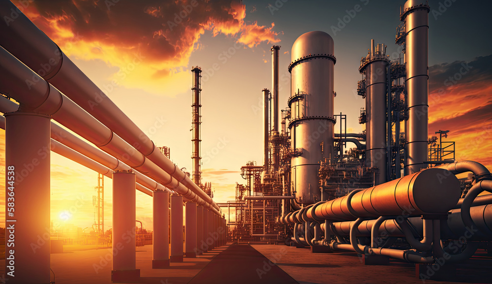 Industry pipeline transport petrochemical, gas and oil processing ...