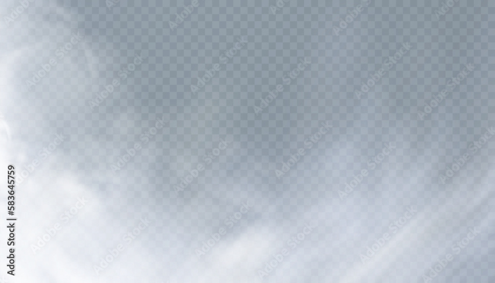 Translucent smoke isolated on a transparent background. Steam effect ...