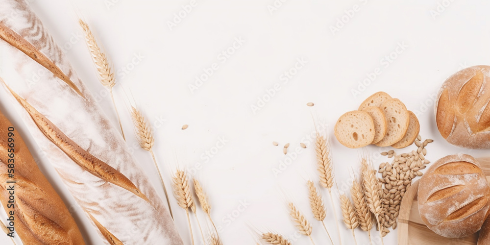 The Soft and Fluffy Fresh White Bread: A Bakery Must-Have. Ai Generated ...