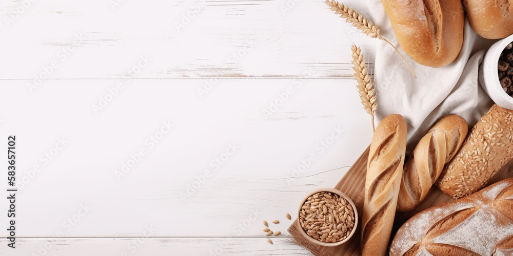 The Warm and Cozy Fresh White Bread. Ai Generated Art. Bakery, food ...