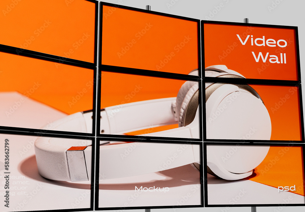 Exhibition Video Wall Mockup Stock Template | Adobe Stock