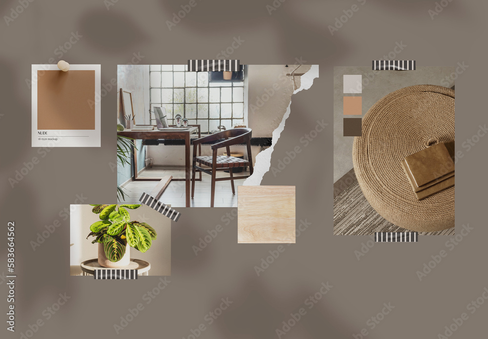 Moodboard Kit Mockup Stock Template | Adobe Stock