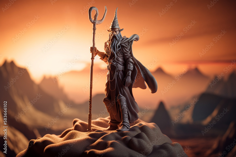 AI-Generated DND Wizard Character, Master of Arcane Magic and Spells ...