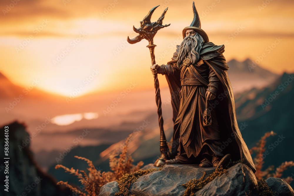 AI-Generated DND Wizard Character, Master of Arcane Magic and Spells ...