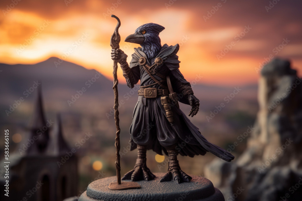 AI-Generated Epic DND Paladin Aarakocra Bird Character, From the ...