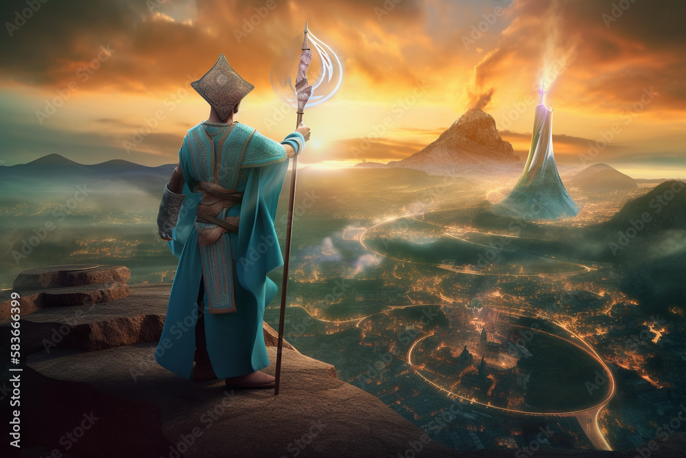 AI-Generated DND Wizard Character, Master of Arcane Magic and Spells ...