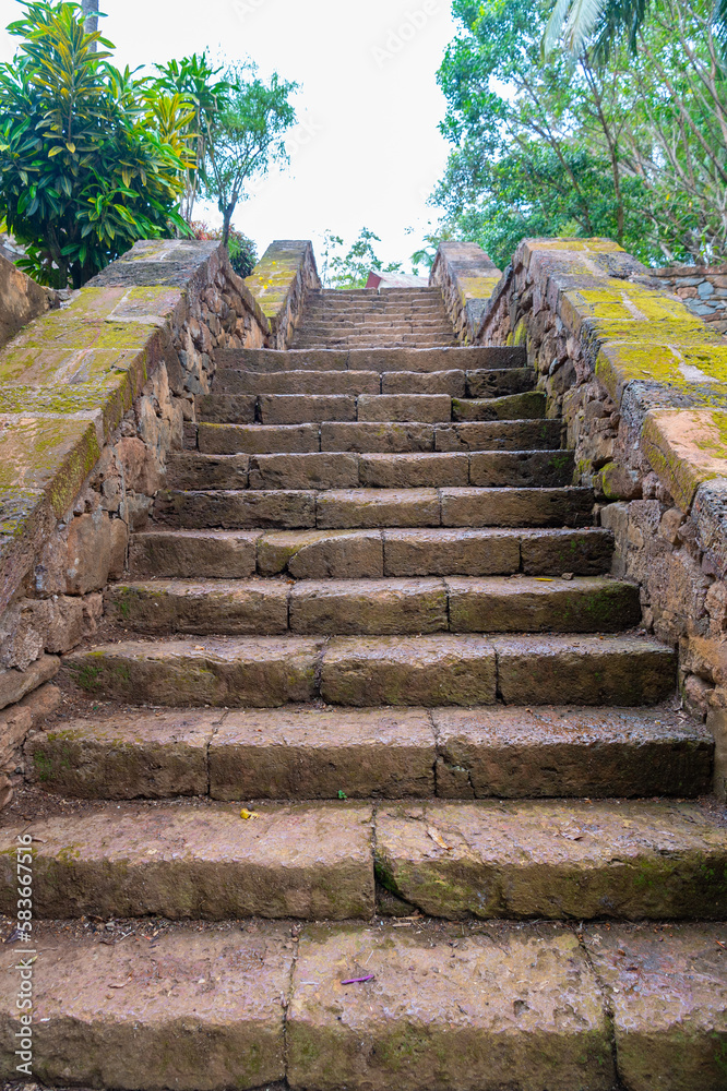 stairs path outdoor. grey stairs path. way up stairs path structure ...