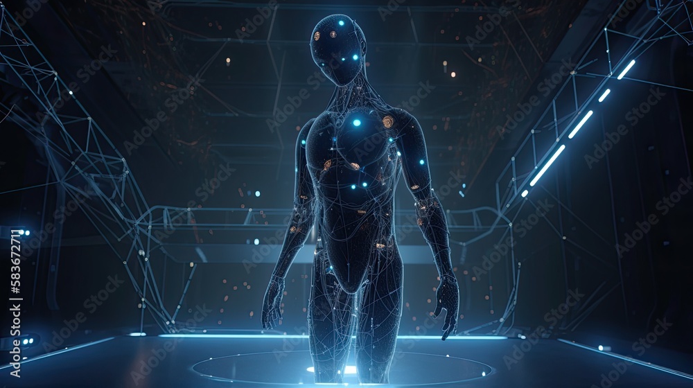 large humanoid-shaped constellation in celestial chamber, unreal engine ...