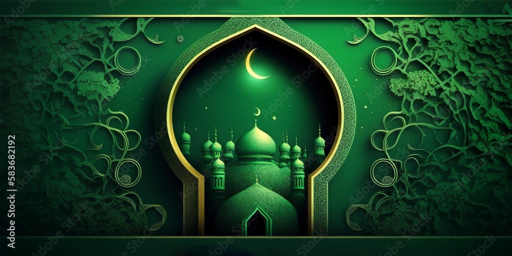 islamic background made with generative ai technology. can be used as ...