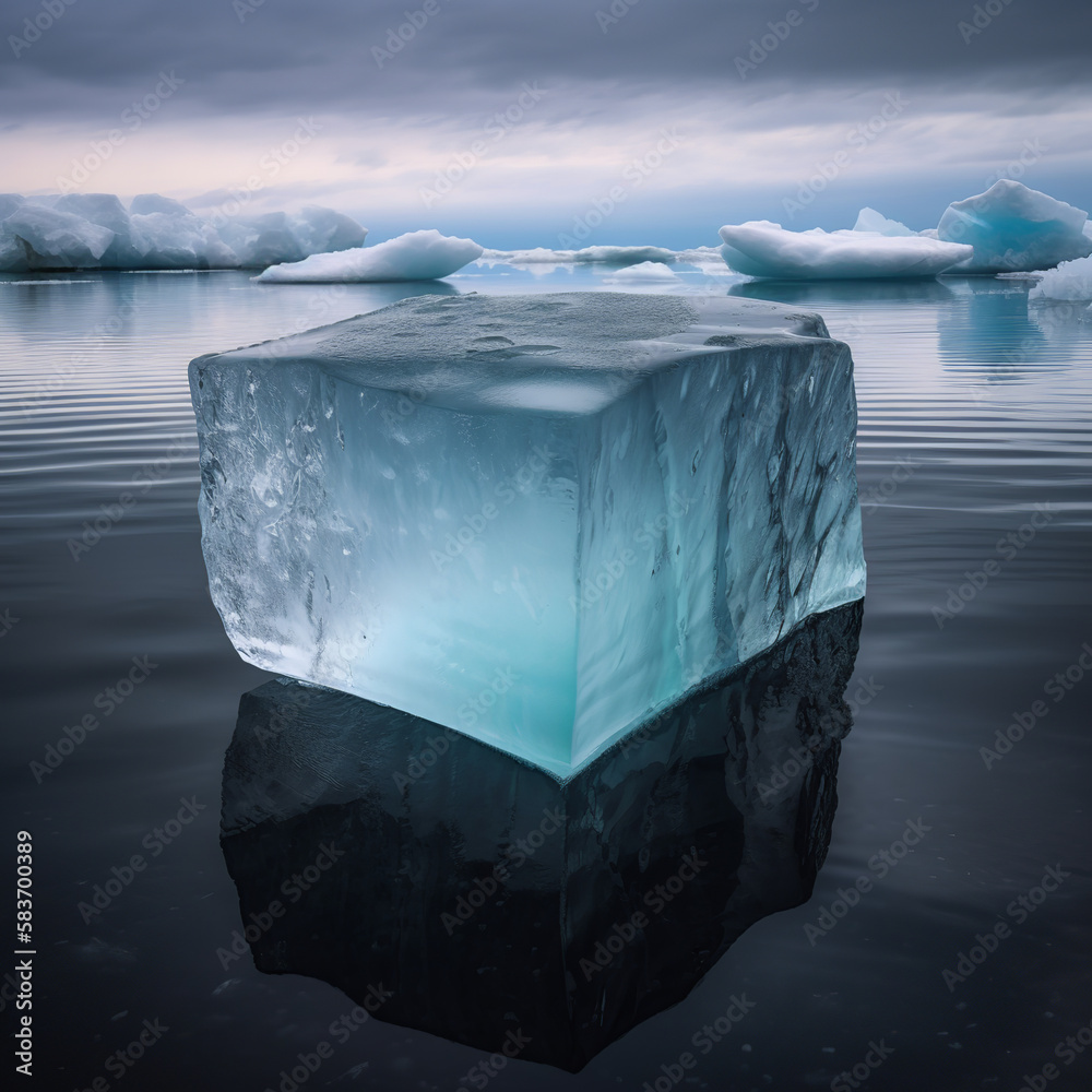 ice, cube, cold, water, blue, frozen, cool, isolated, clear, white, transparent, melting, drop ...