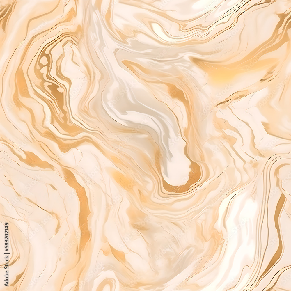 gold and cream colors marble seamless texture (ai generated) Stock ...