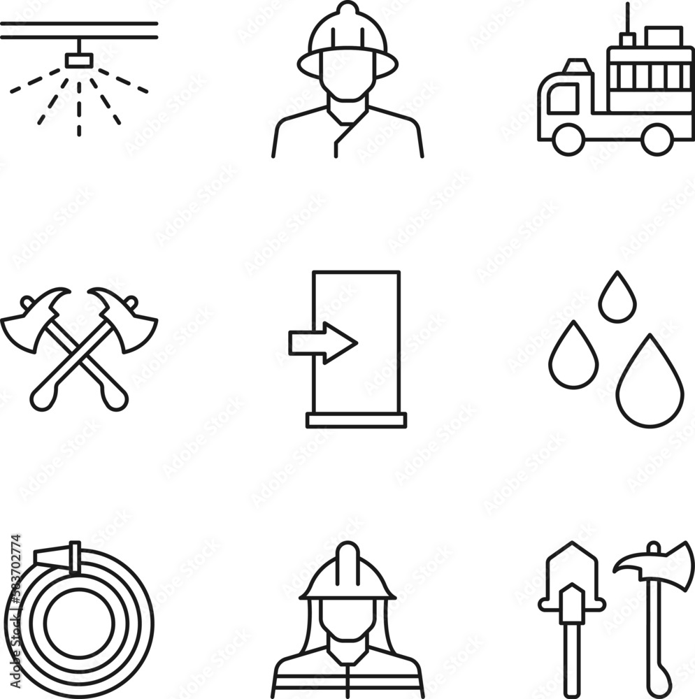 Collection of vector isolated signs drawn in line style. Editable ...