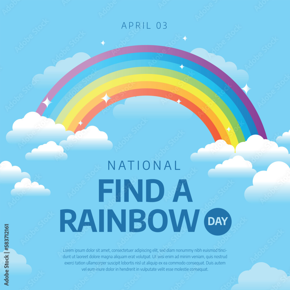 vector graphic of national find a rainbow day good for national find a ...