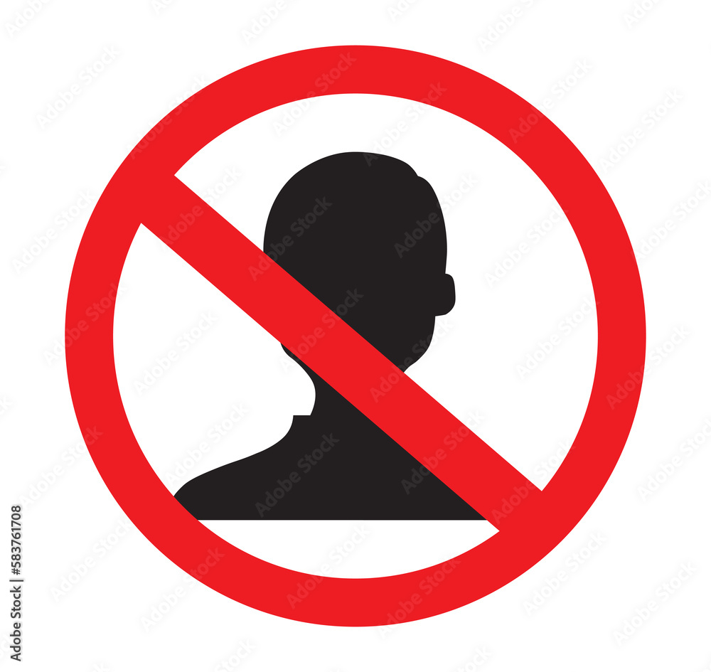 User not allowed sign. User not allowed vector design. Stock Vector ...