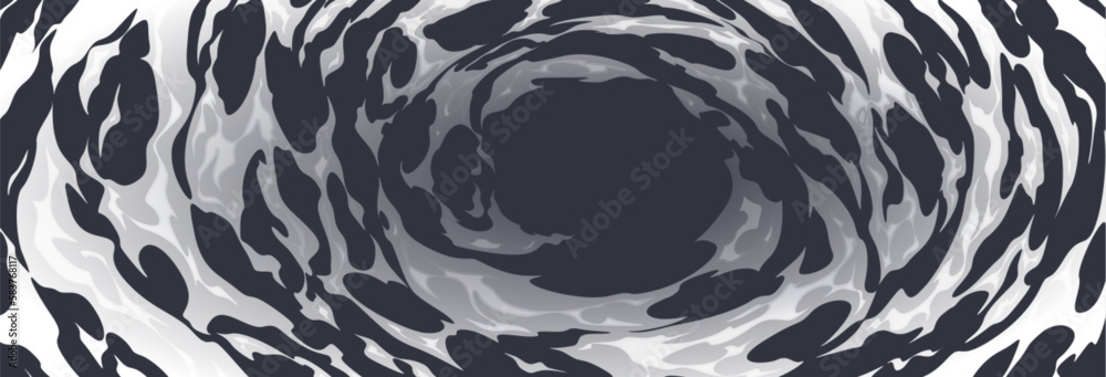 Abstract background with circle fire swirls. Comic effect of blast ...