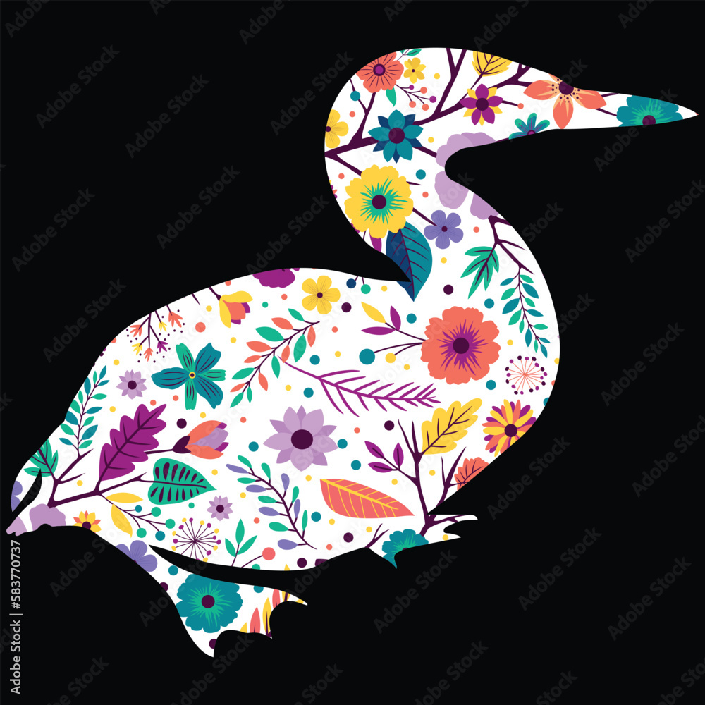 Loons Vector, Loons Flower Pattern vector, cute Loons Flower Vector ...