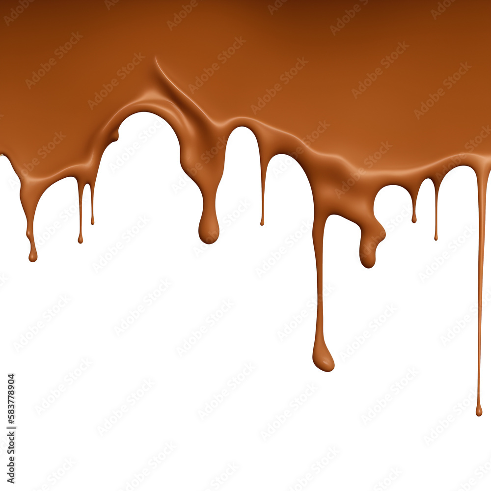 Illustration of melted and splashed chocolate milk, coffee, caramel ...