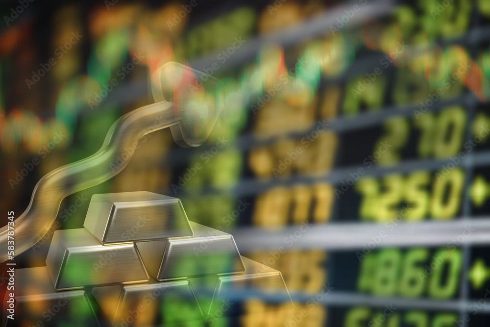 3D Realistic Gold bars and Financial concept, Gold bar stack on black ...