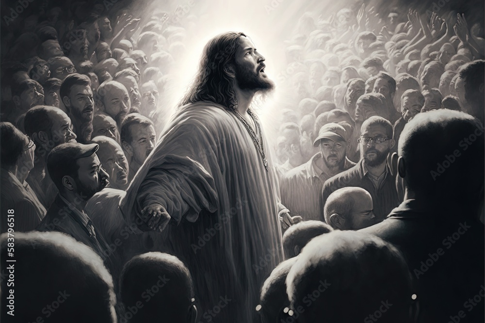 Illustration revelation of Jesus Christ, new testament, religion of ...