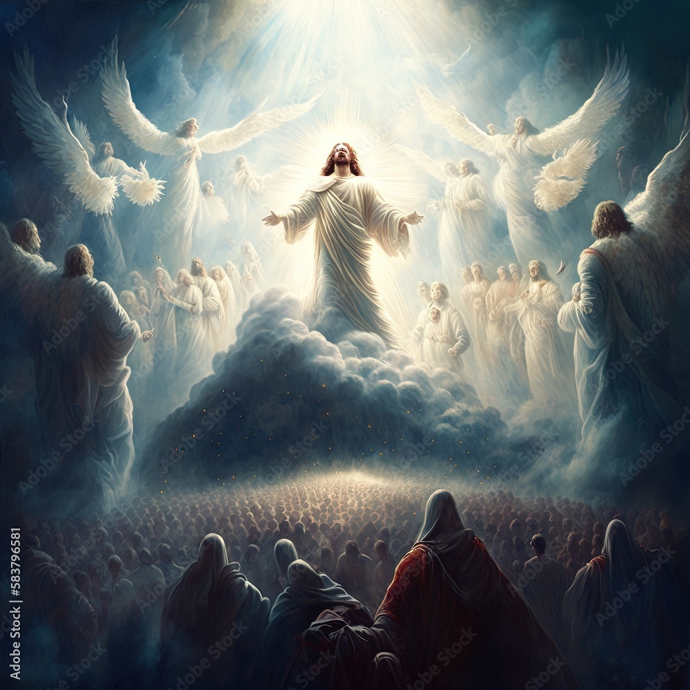 Illustration revelation of Jesus Christ, new testament, religion of ...