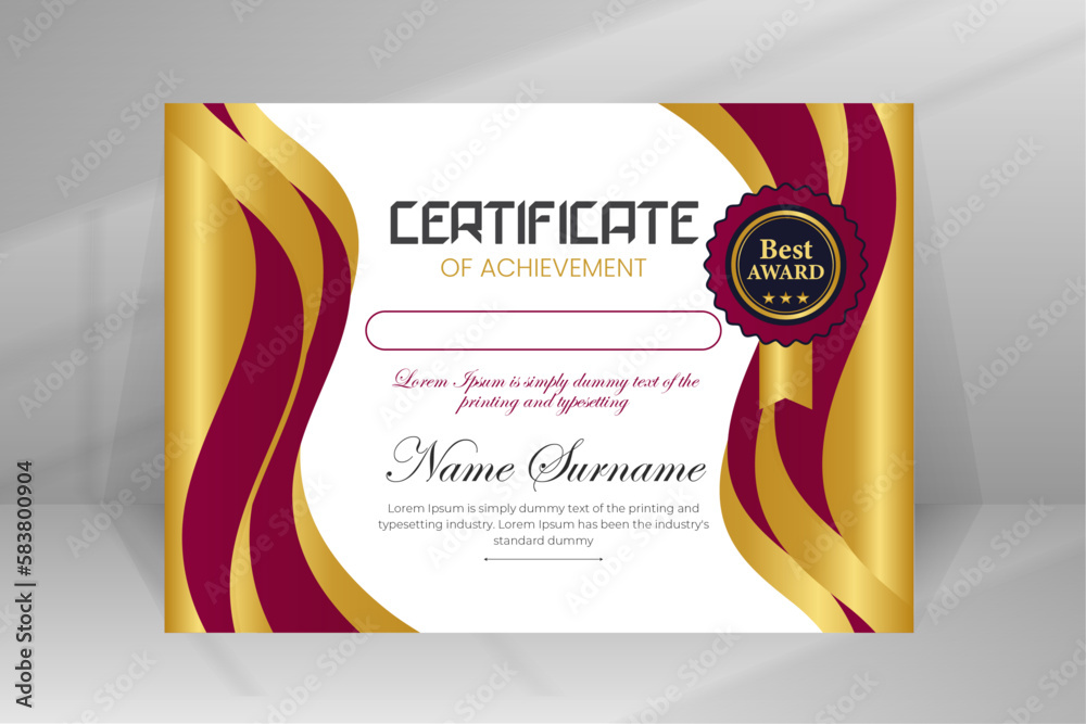 Poster Appreciation and Achievement Modern Certificate Template Design ...